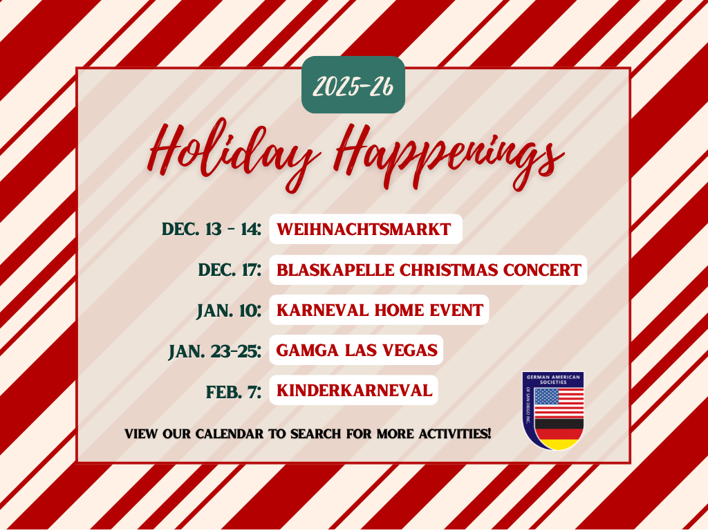 Holiday Happenings – GERMAN AMERICAN SOCIETIES OF SAN DIEGO